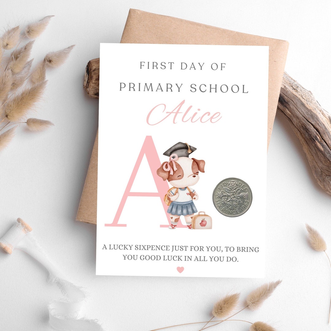 Personalised First Day of Primary School Gift for Girls - Lucky ...