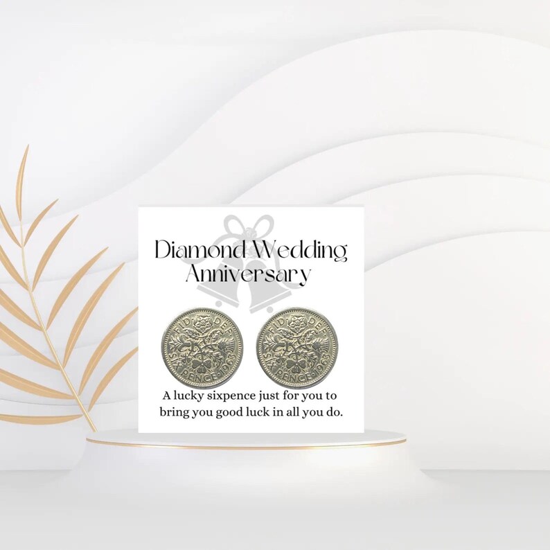 60th Wedding Anniversary Gift for Couple Lucky Sixpence Coin - Etsy