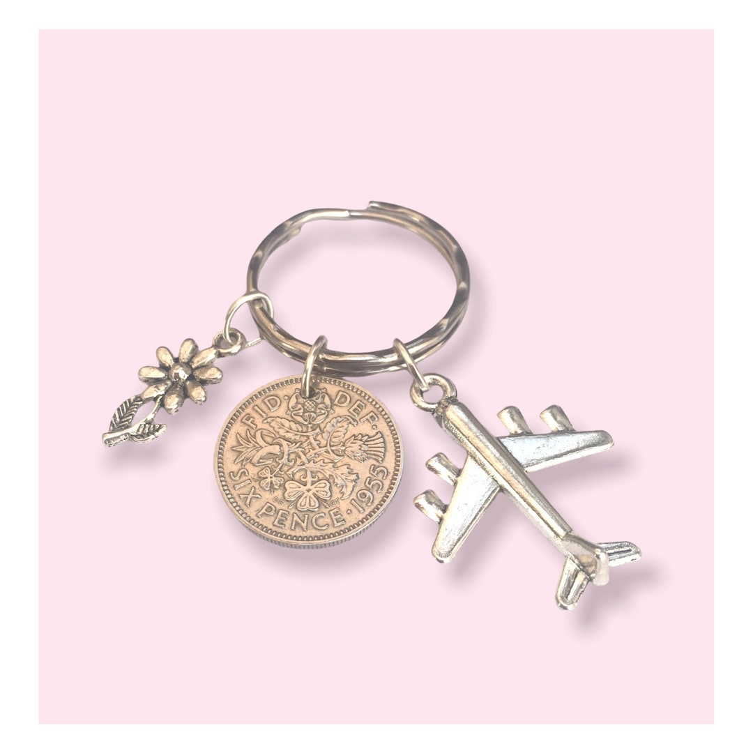 Good Luck Travel Gift - Lucky Sixpence Keyring - Travelling Friend ...