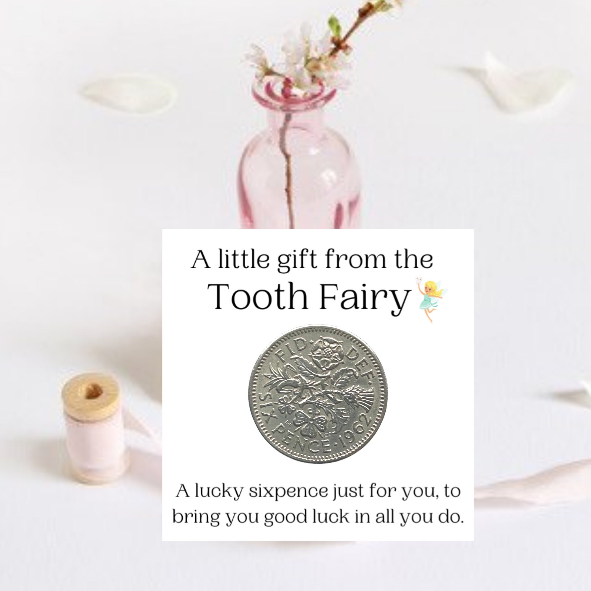 Tooth Fairy Gift Boy Girl Lucky Sixpence Coin Gift From Tooth Fairy ...