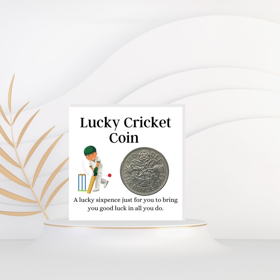 Cricket Gift for Men Women - Lucky Sixpence Coin - Cricket Team ...