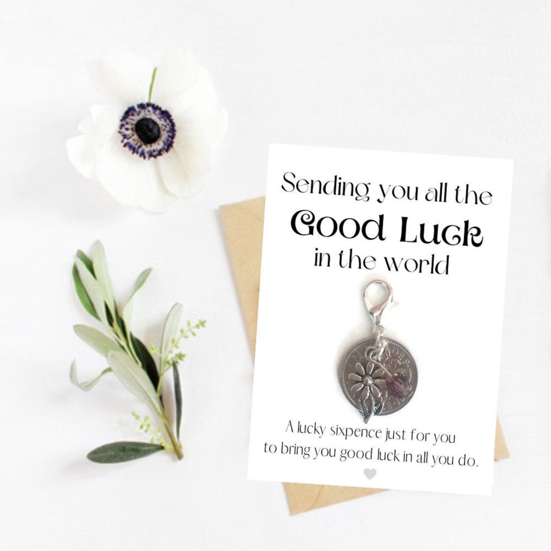 Good Luck Gift for Her - Lucky Sixpence Charm - Gift for Soldier Navy ...