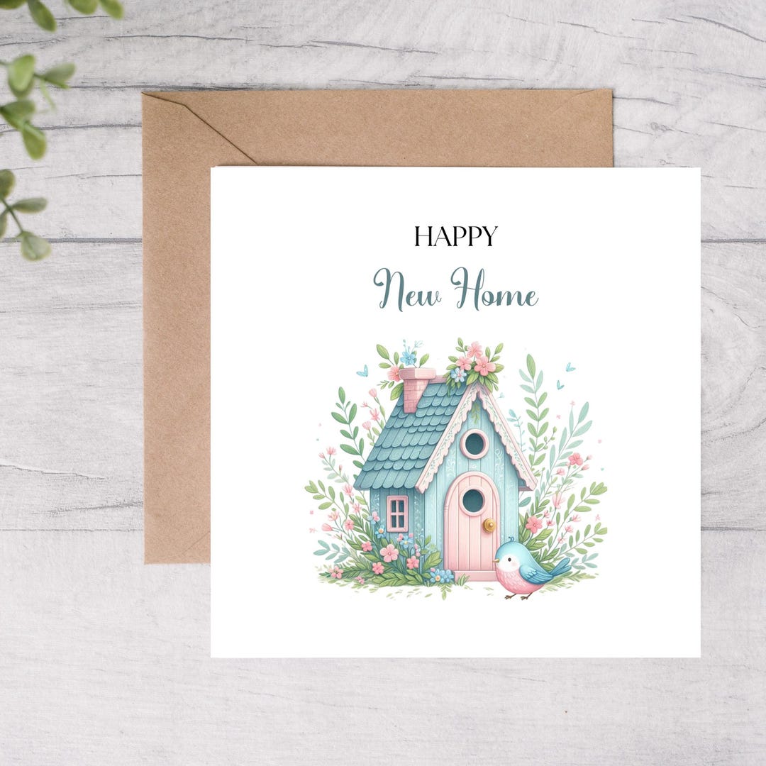 New Home Greeting Card - Congratulations Card - Moving House Card ...