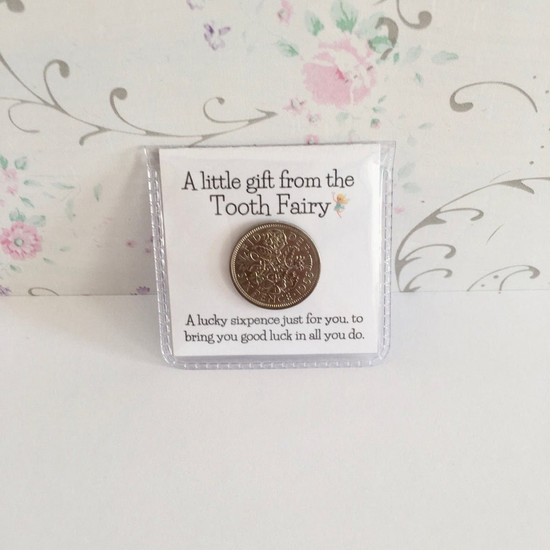 Tooth Fairy Gift Boy Girl - Lucky Sixpence Coin - Gift From Tooth Fairy ...