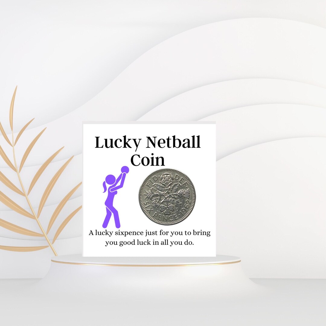 Netball Gifts for Her Him - Lucky Sixpence Coin - Netball Team ...