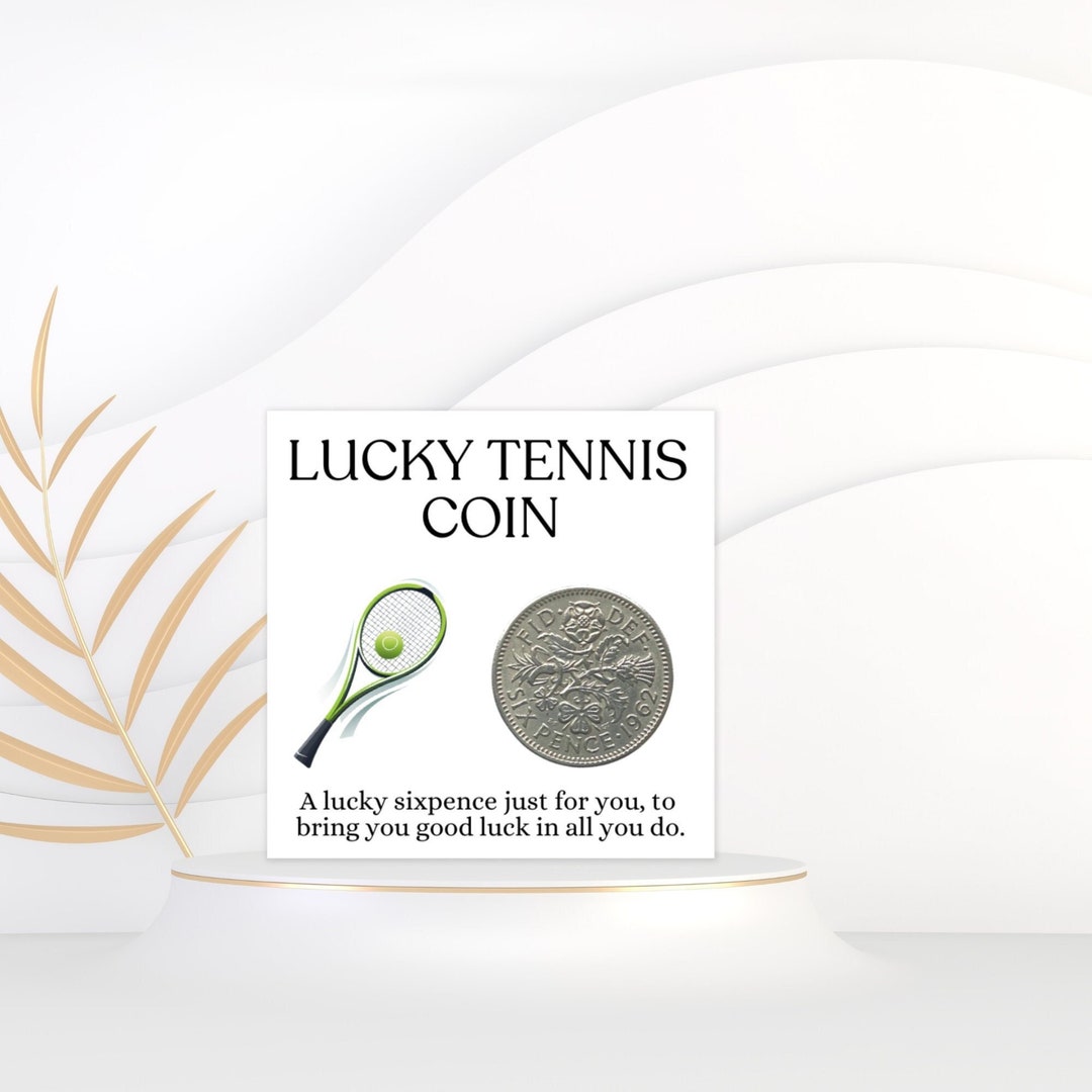 Tennis Gift for Men Women - Lucky Sixpence Coin - Tennis Player Gift ...