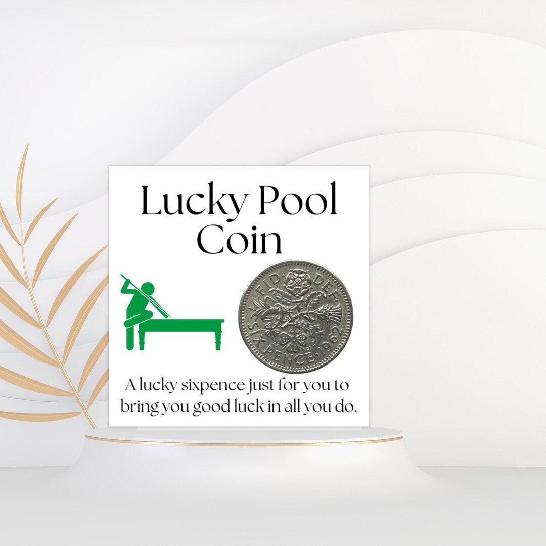 Pool Player Gift Him Her - Lucky Sixpence Coin - Gift for Pool Player ...