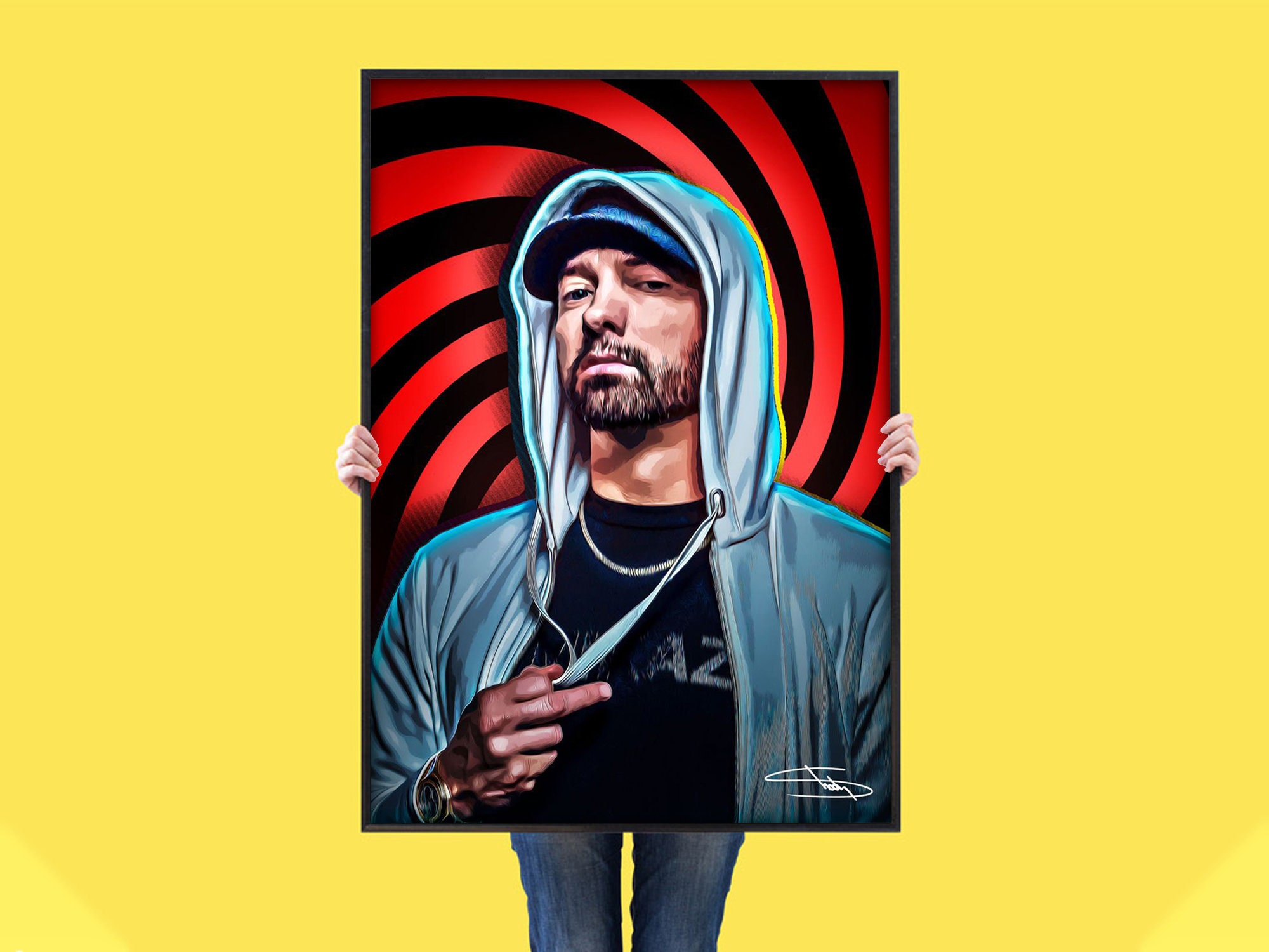 Eminem poster Eminem art print Eminem wall poster Eminem | Etsy