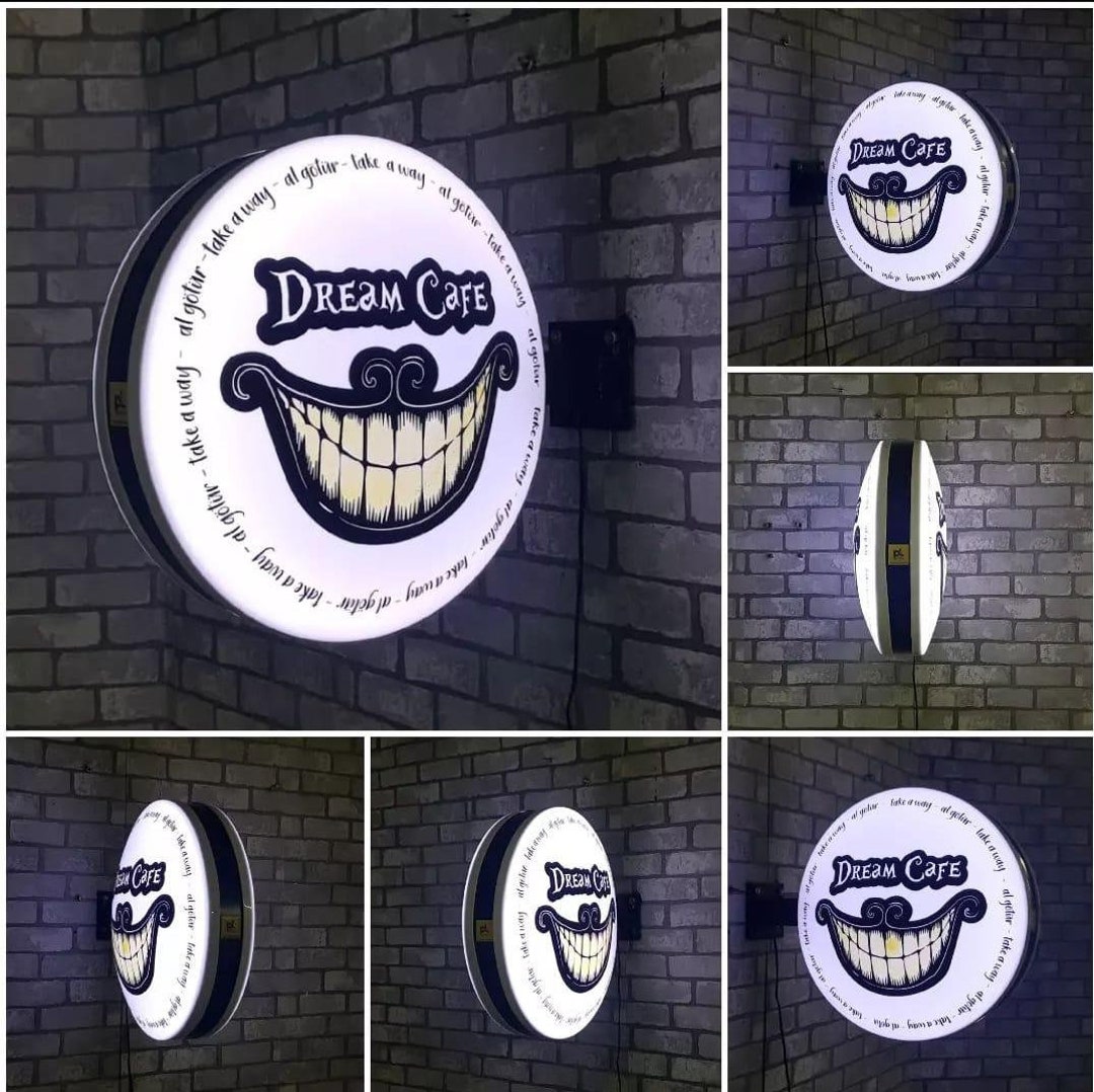 Double Sided Curved Plexi Logo With the Led Light - Etsy