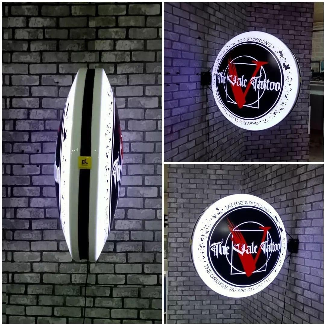 Double Sided Curved Plexi Logo With the Led Light - Etsy