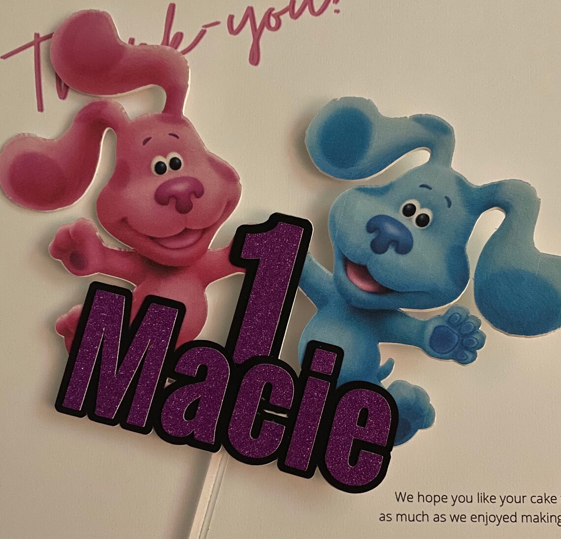 Personalised Blues Clues Cake Topper Etsy