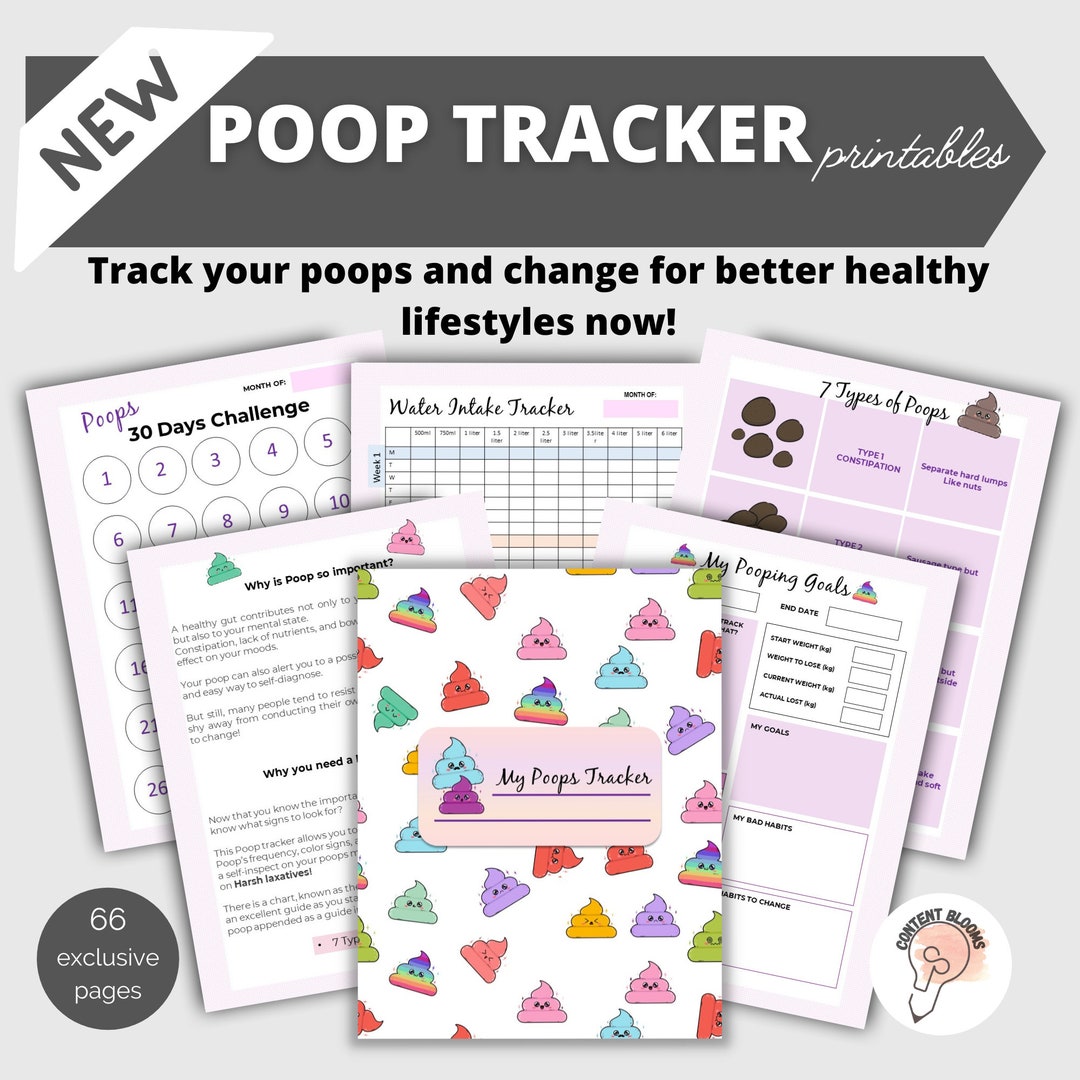 Poop Tracker Printable Healthy Poops US Letter A4 Size - Etsy UK