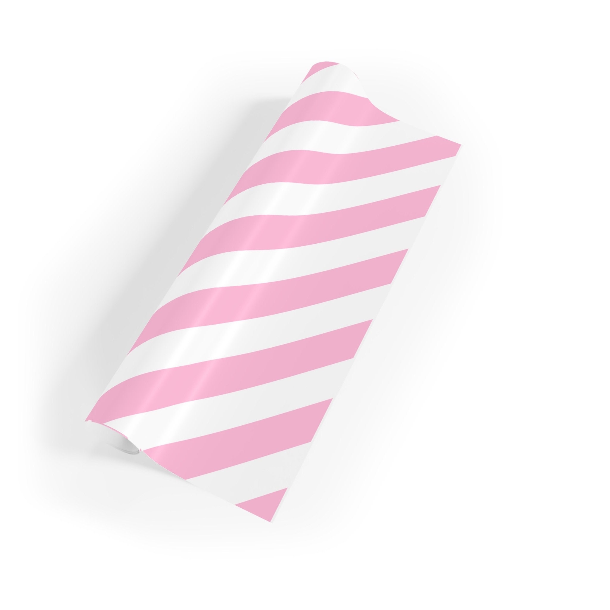 Luxury Pink and White Stripe Folded Gift Wrap Paper Wrapping Paper ...