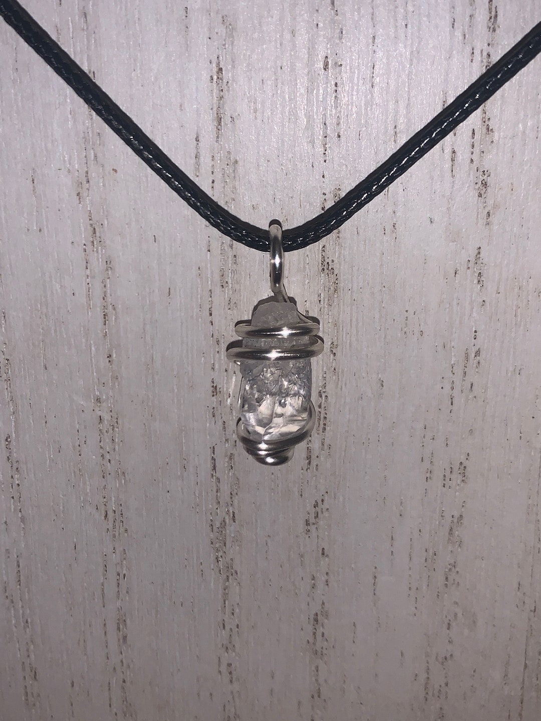 Handmade Herkimer Diamond Crystal Silver Plated Wire Wrapped Healing ...