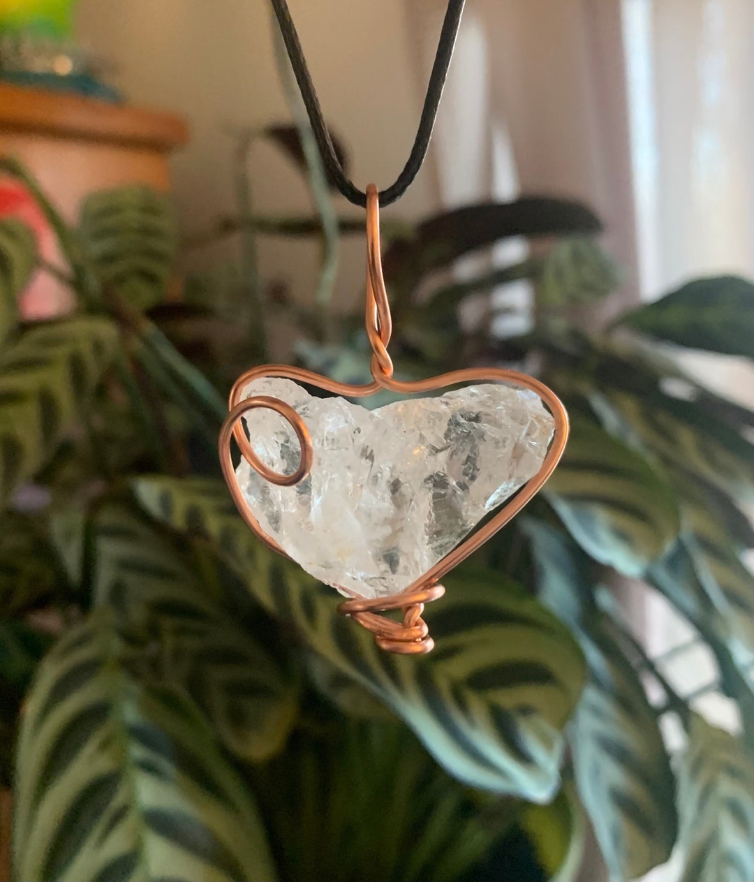 Handmade Natural Satyaloka Quartz Azeztulite Elestial Crystal Necklace ...