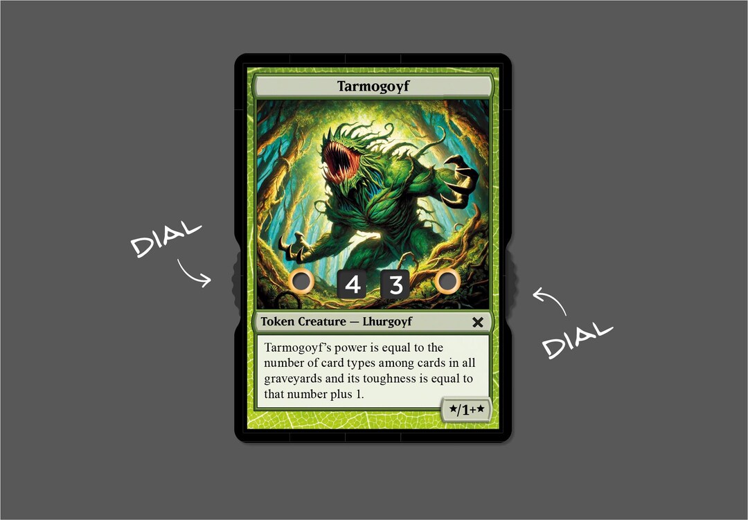 Tarmogoyf Token With Number Display – Magic the Gathering - Etsy