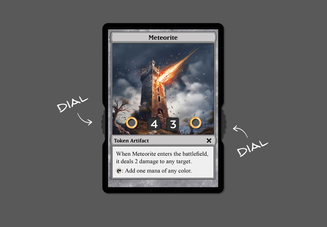 Meteorite Artifact Token With Number Display – Magic the Gathering - Etsy