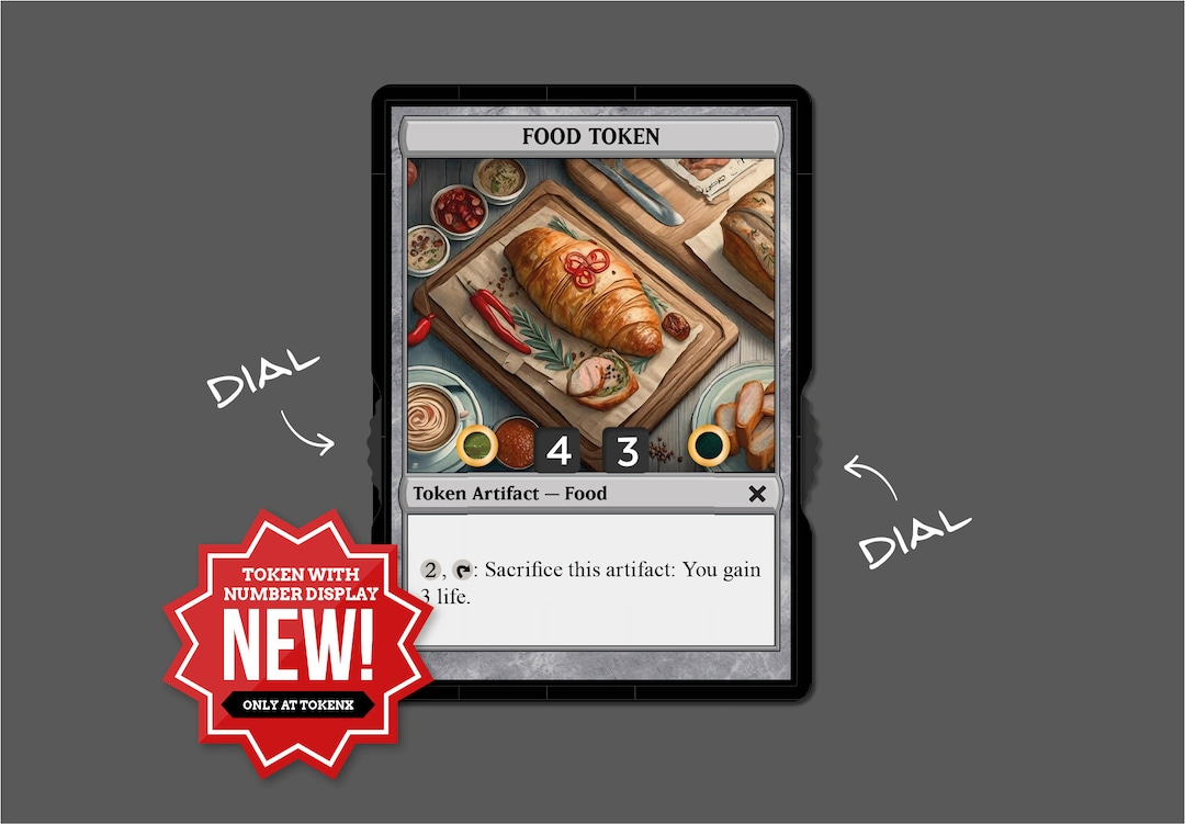 MTG Food Token With Number Display - Etsy