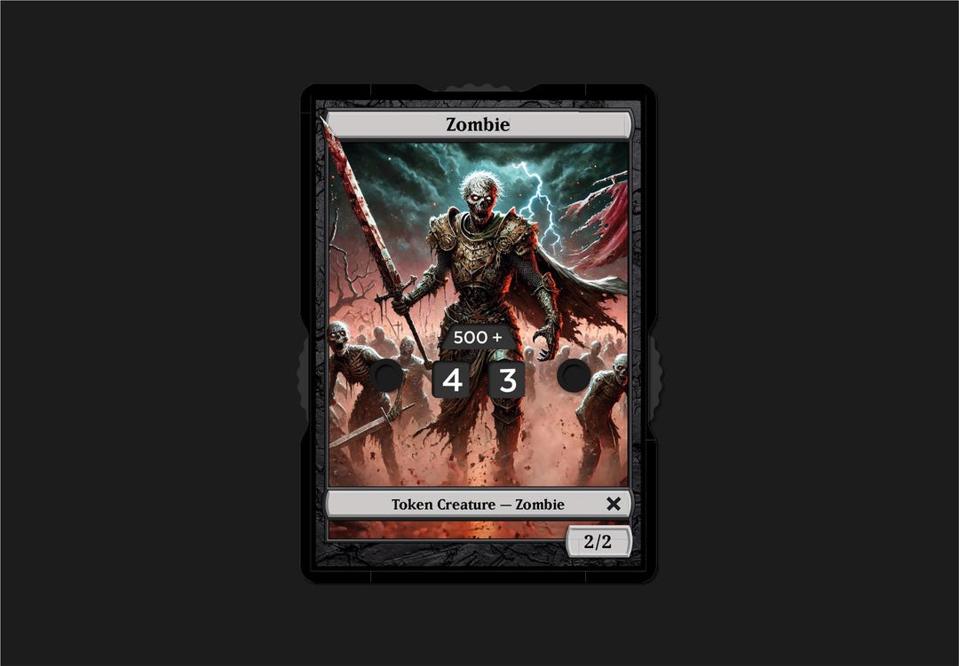 0 999 Zombie Display Tokens Dark Mode - Etsy