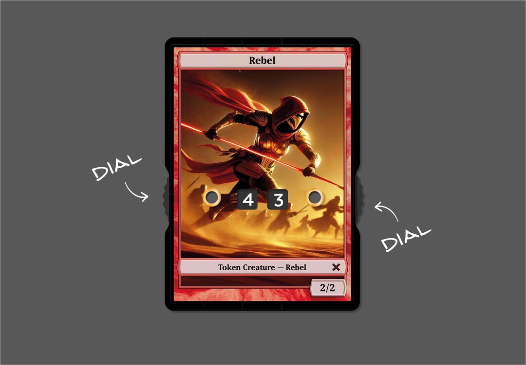 2/2 Rebel Token With Number Display – Magic the Gathering - Etsy