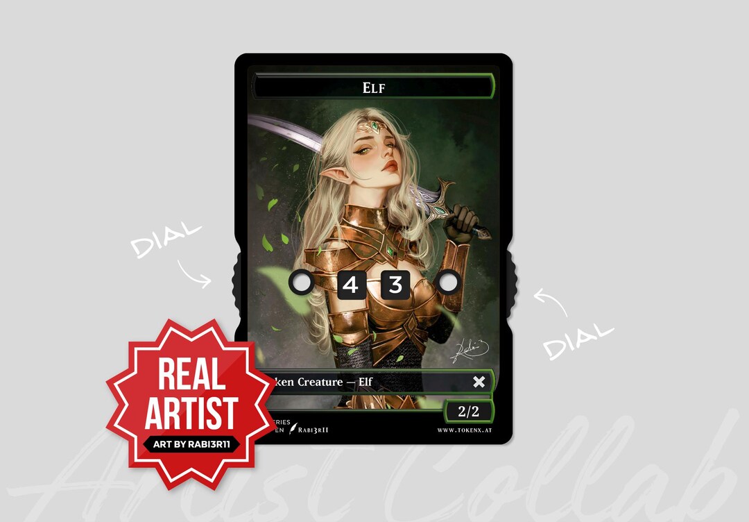 ART SERIES 2/2 Elf (BG) Token With Number Display, Art by Rabi3r11 ...