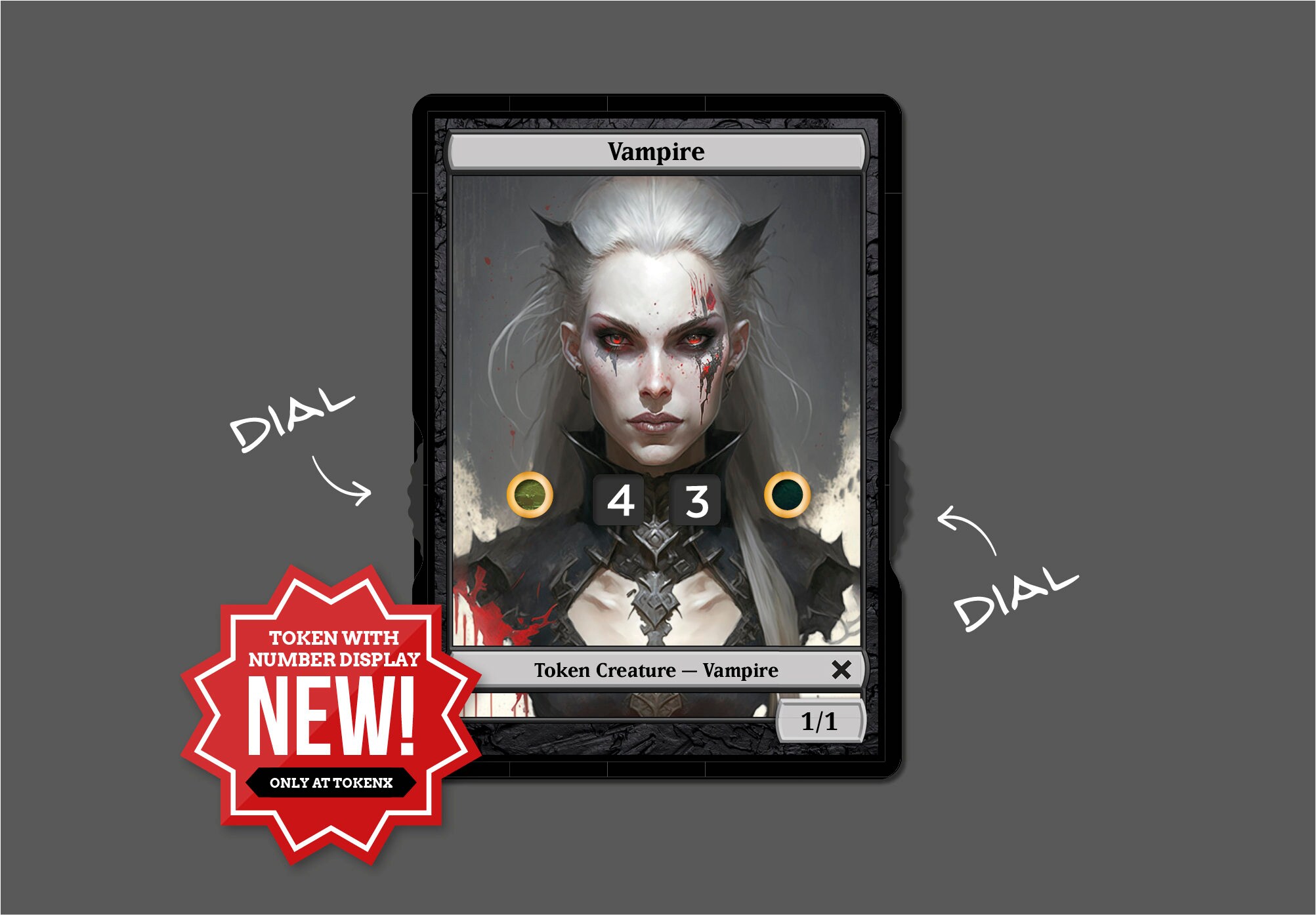 1/1 Vampire Token With Number Display Magic the Gathering - Etsy