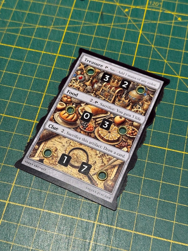 3 in 1 – Treasure - Food - Clue Token With Number Display - Etsy