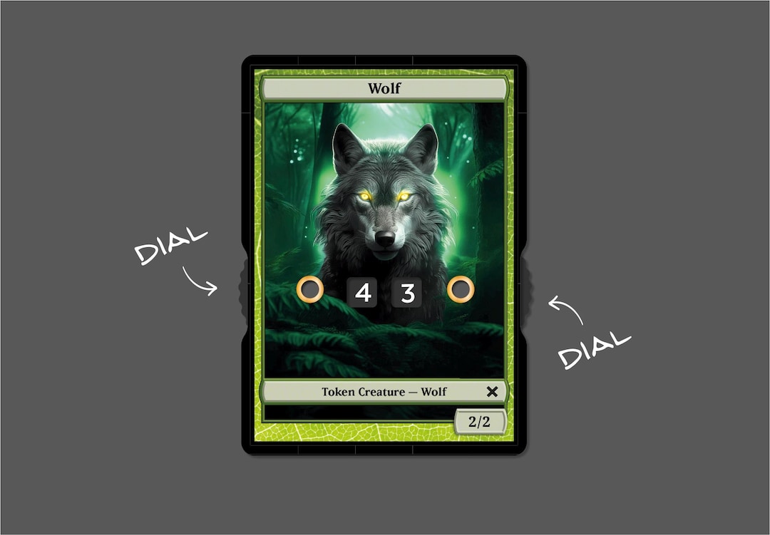 2/2 Wolf Token With Number Display – Magic the Gathering - Etsy