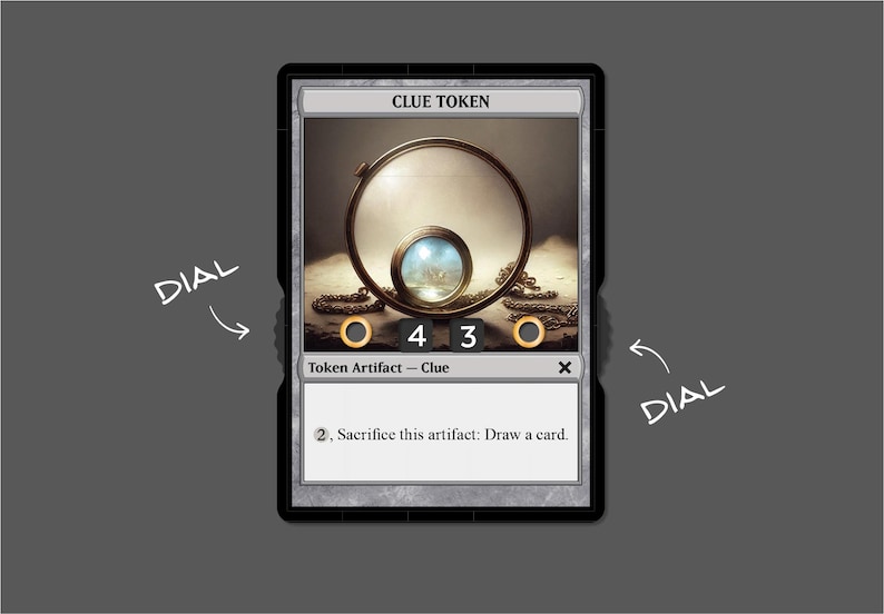 MTG Clue Token With Number Display - Etsy