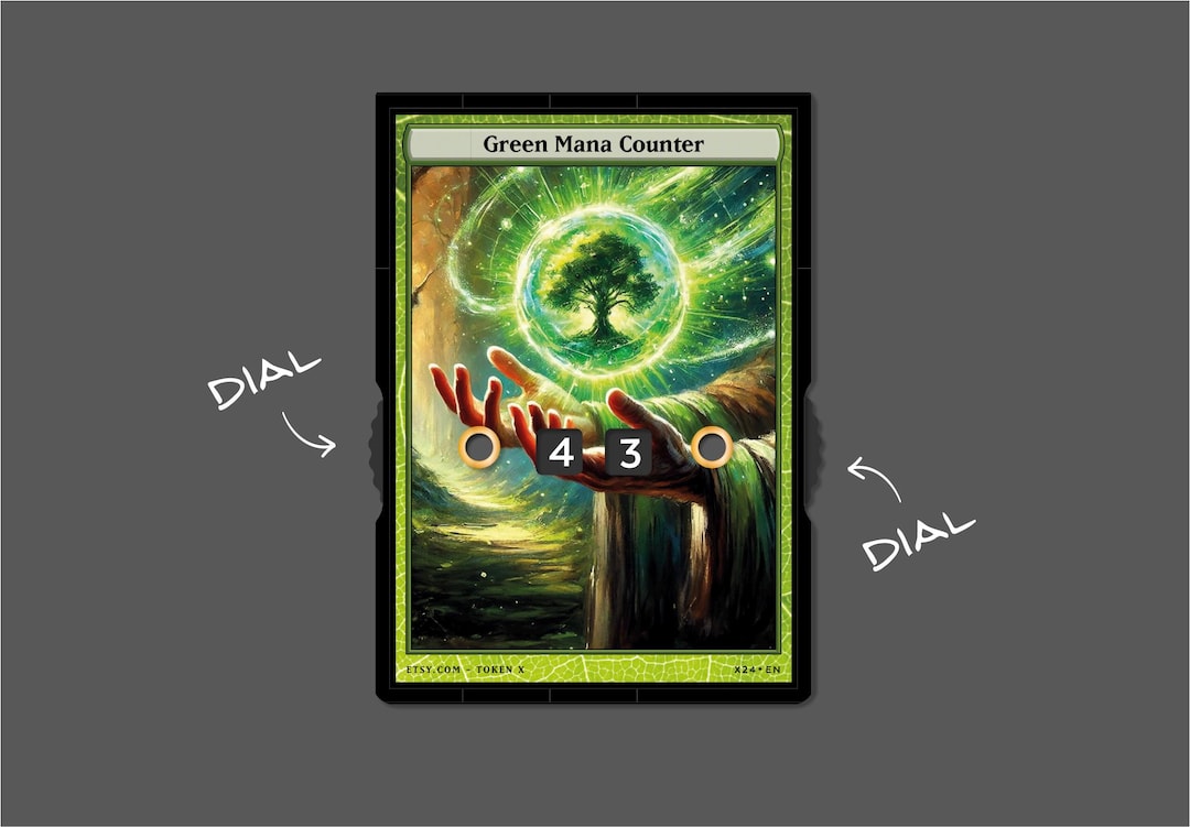 Green Mana Counter With Number Display – Magic the Gathering - Etsy