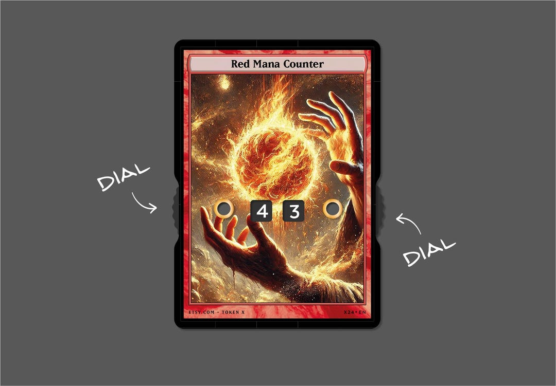 Red Mana Counter With Number Display – Magic the Gathering - Etsy
