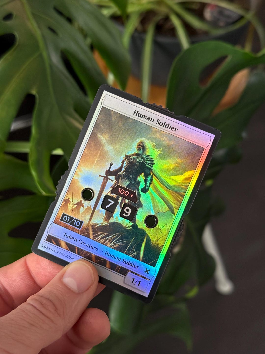 Serialized (X/10) Foil Human Soldier Token With Number Display (0-999 ...
