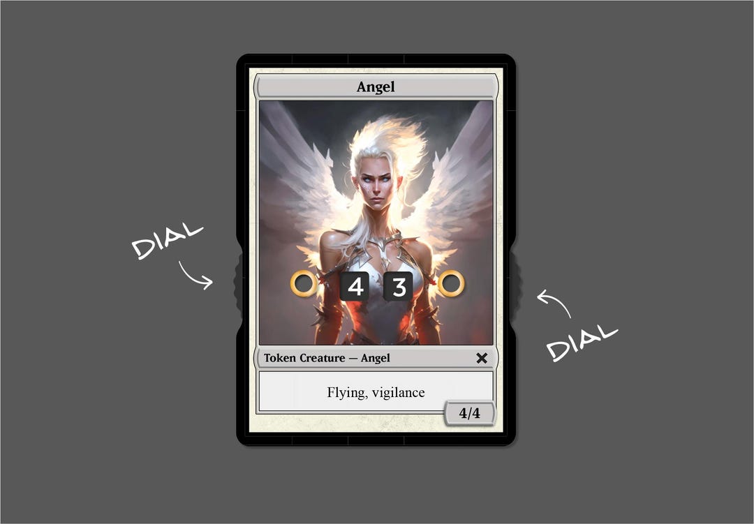 4/4 Angel Vigilance Token With Number Display - Etsy