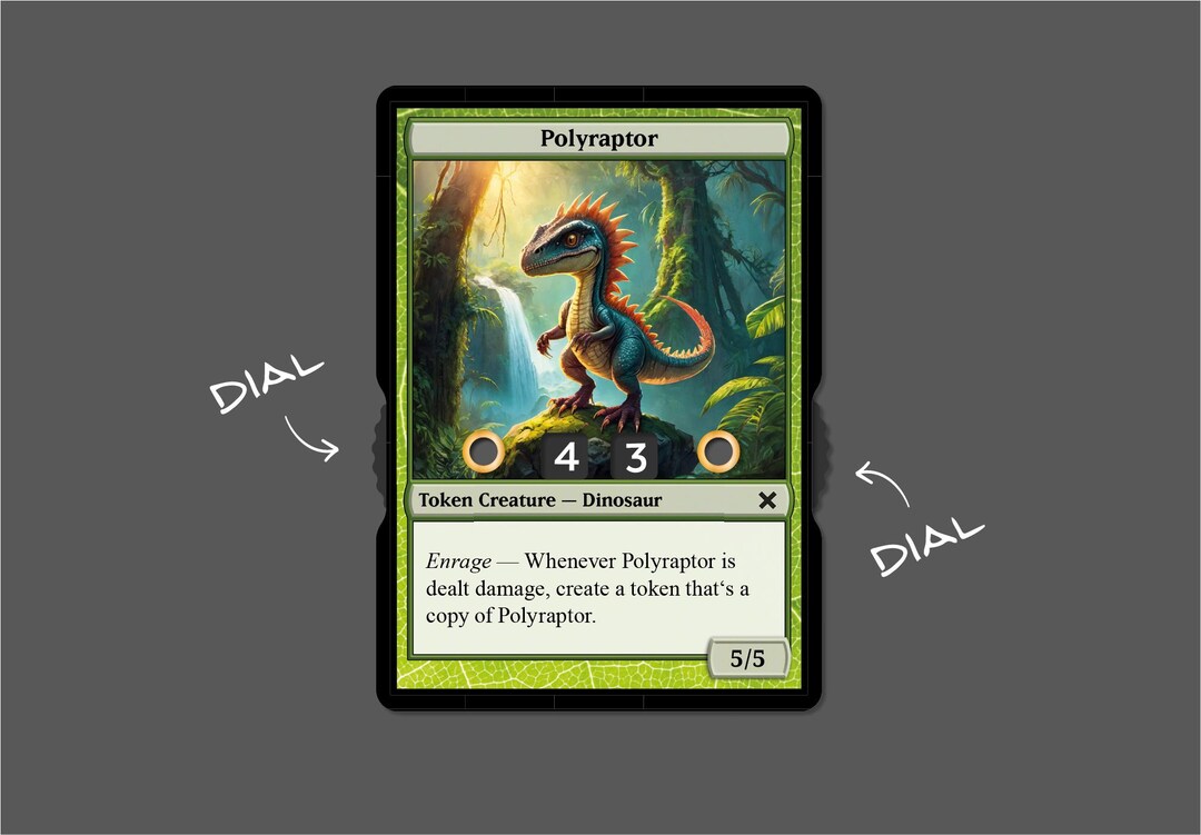 5/5 Polyraptor Token With Number Display – Magic the Gathering - Etsy