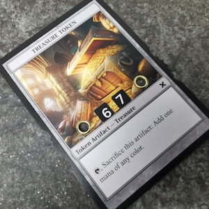 MTG Treasure Token With Number Display - Etsy