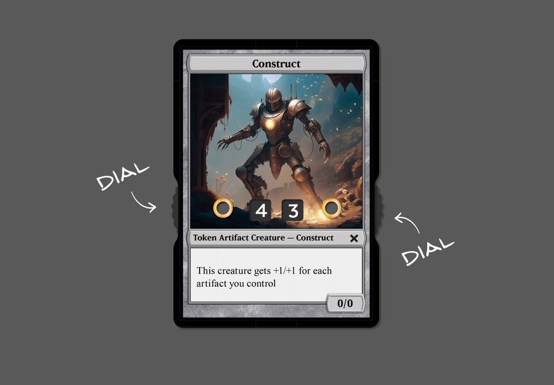 0/0 Construct Artifact Token With Number Display – Magic the Gathering ...