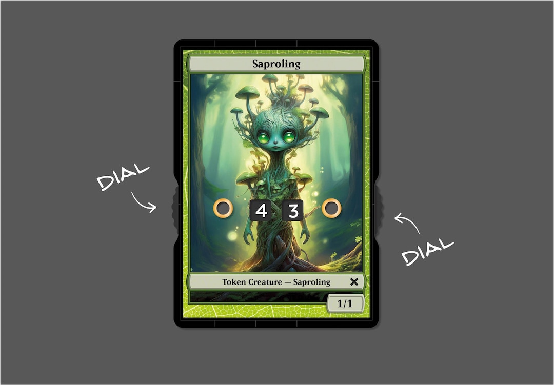 1/1 Saproling Token With Number Display Magic the Gathering - Etsy