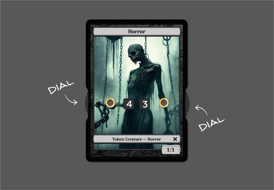 1/1 Horror Token With Number Display – Magic the Gathering - Etsy