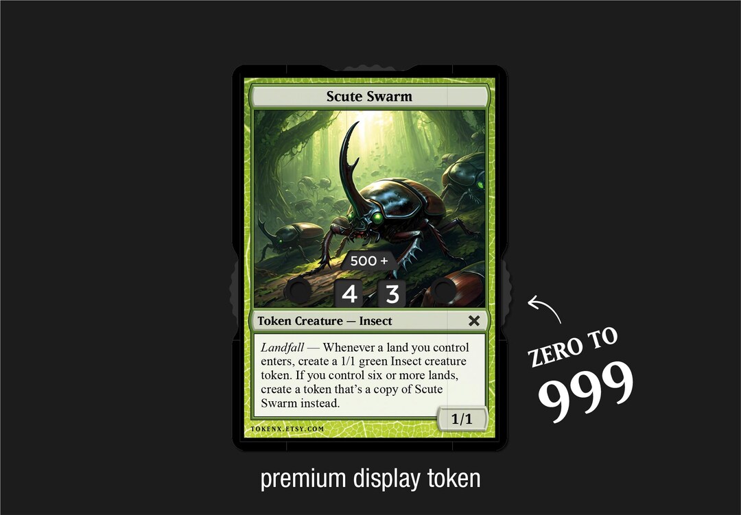 0 - 999 Scute Swarm Display Token – Dark Mode - Etsy