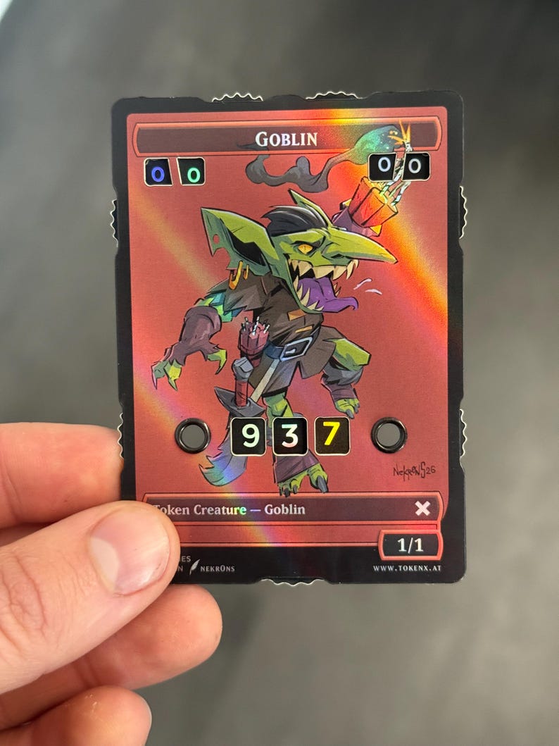 ART SERIES Goblin Ultra Display Token With 7 Built-in Number Displays ...