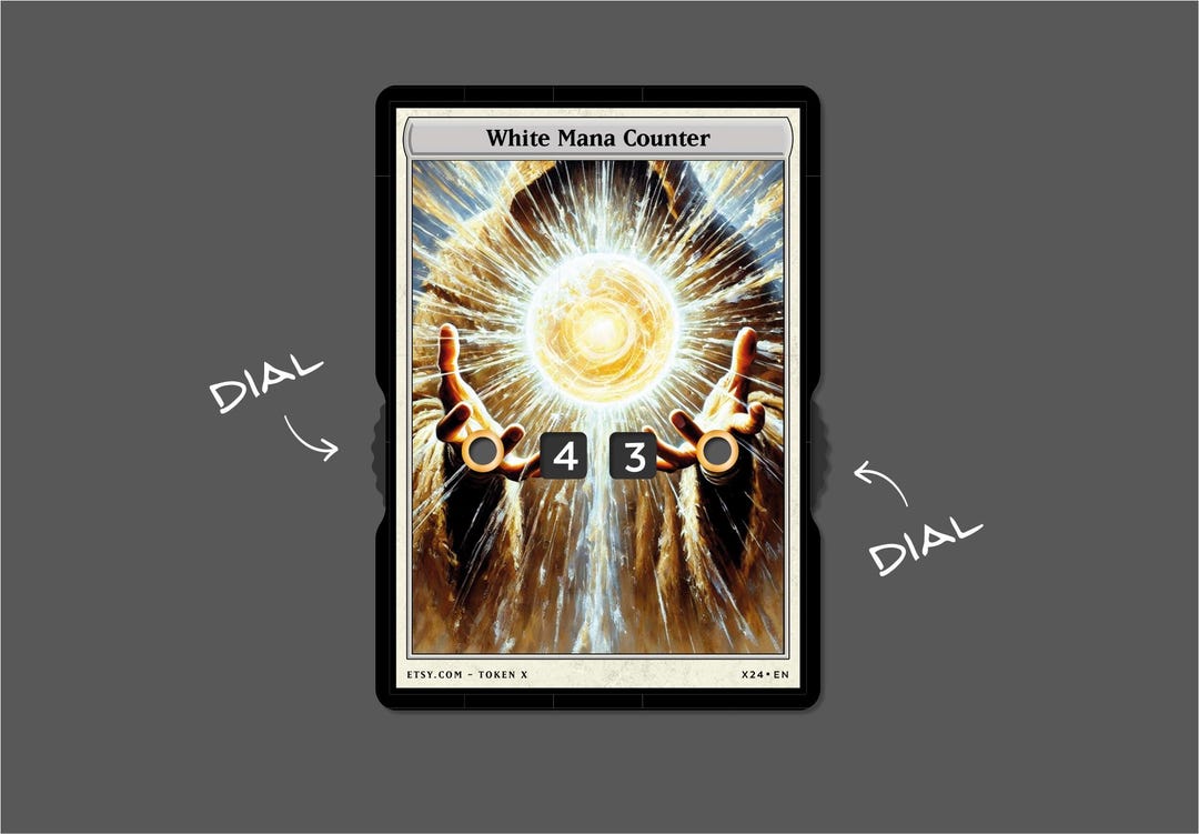 White Mana Counter With Number Display – Magic the Gathering - Etsy