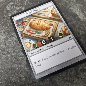 MTG Food Token With Number Display - Etsy