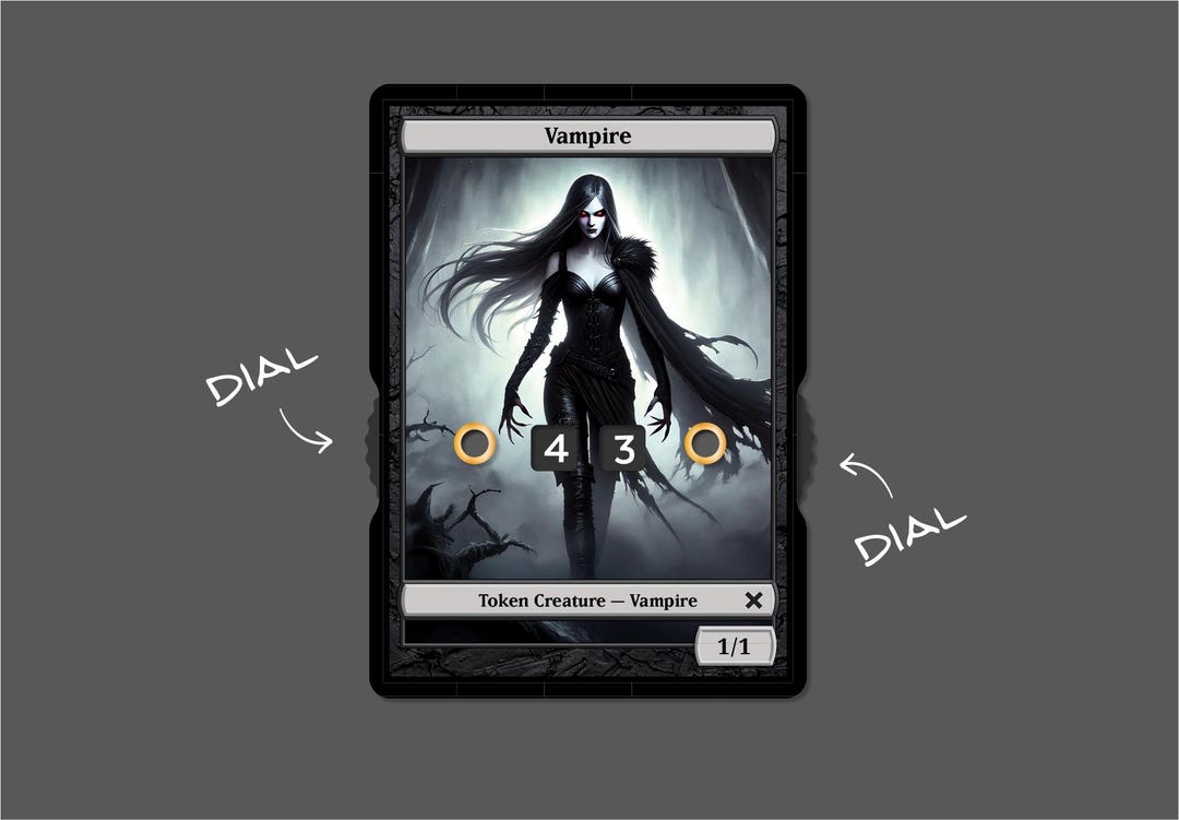 1/1 Vampire Token With Number Display – Magic the Gathering - Etsy