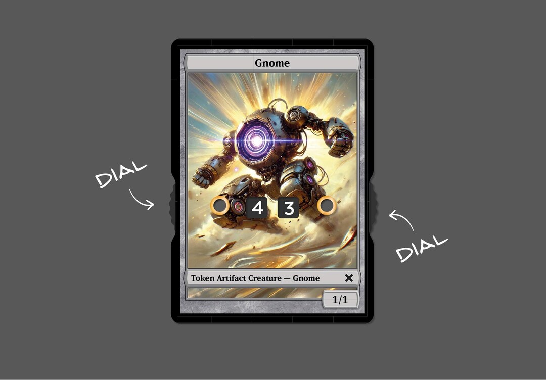 1/1 Gnome Token With Number Display – Magic the Gathering - Etsy