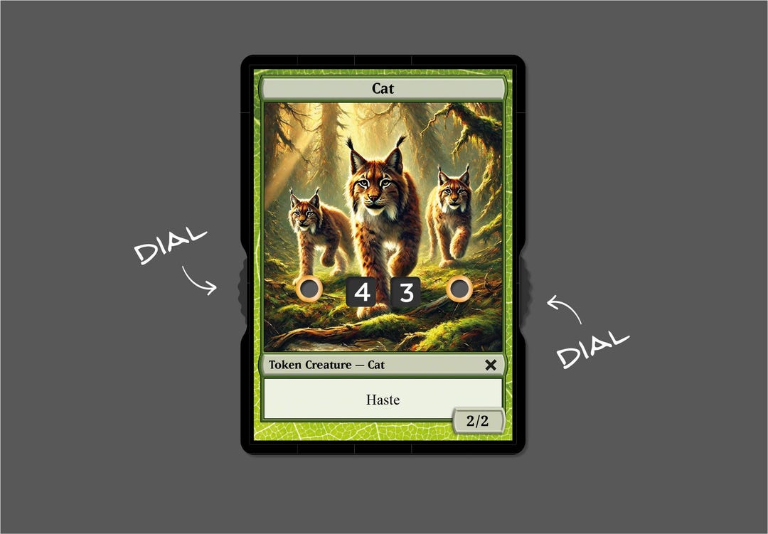 2/2 Cat#2 Haste Token With Number Display – Magic the Gathering - Etsy