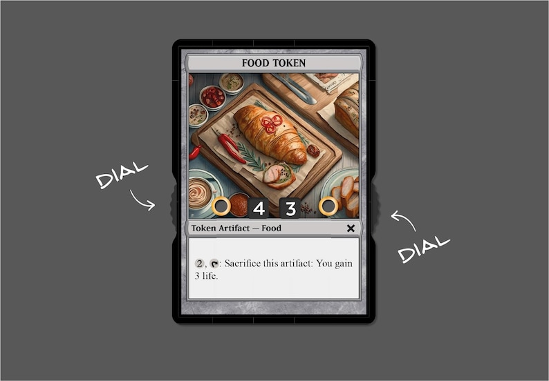 MTG Food Token With Number Display - Etsy