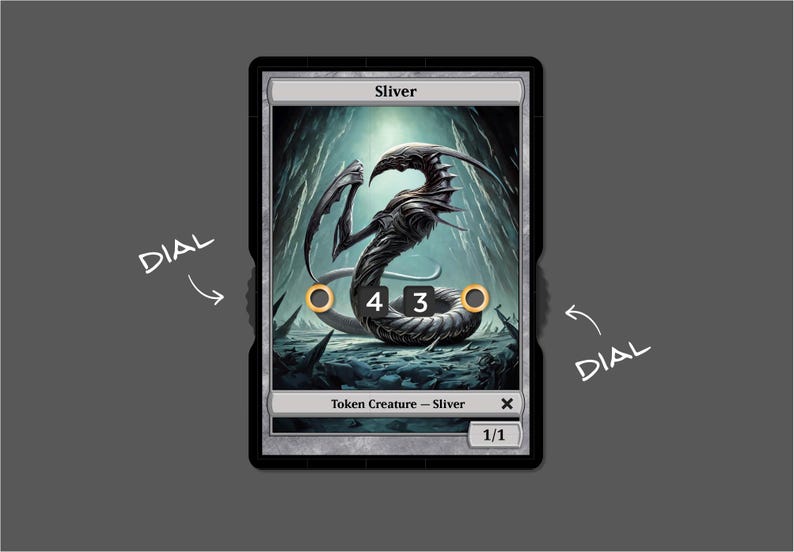 1/1 Sliver Token With Number Display – Magic the Gathering - Etsy