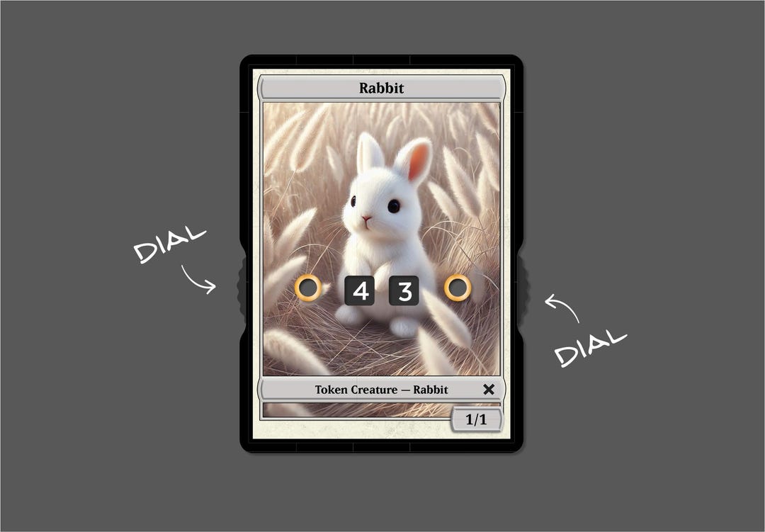 1/1 Rabbit Token With Number Display – Magic the Gathering - Etsy