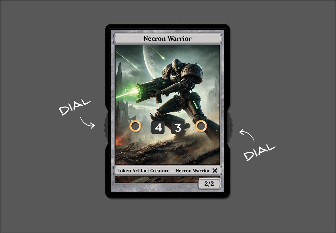 Necron Warrior Token With Number Display Magic the Gathering - Etsy