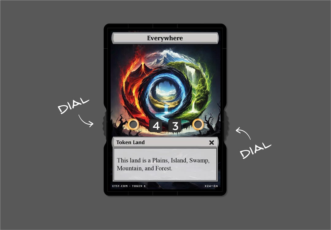 Everywhere Land Token With Number Display – Magic the Gathering - Etsy